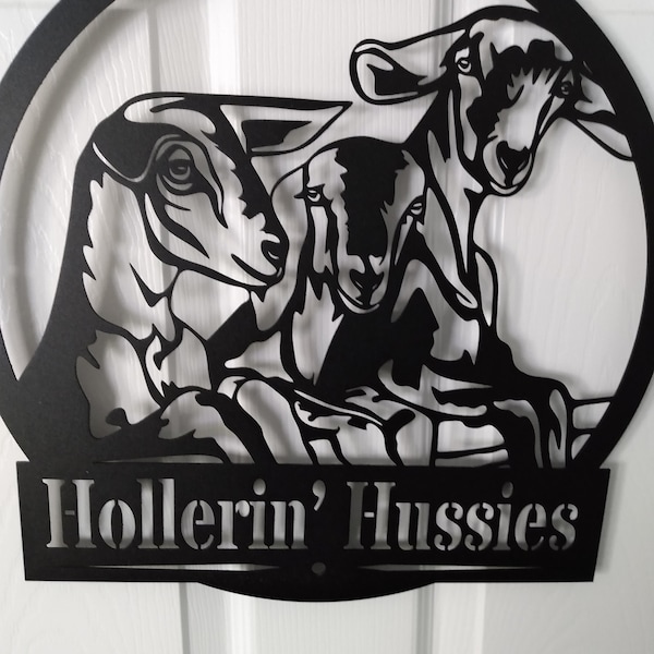 Custom Goats on a Fence – Metal Goats Sign - Etsy