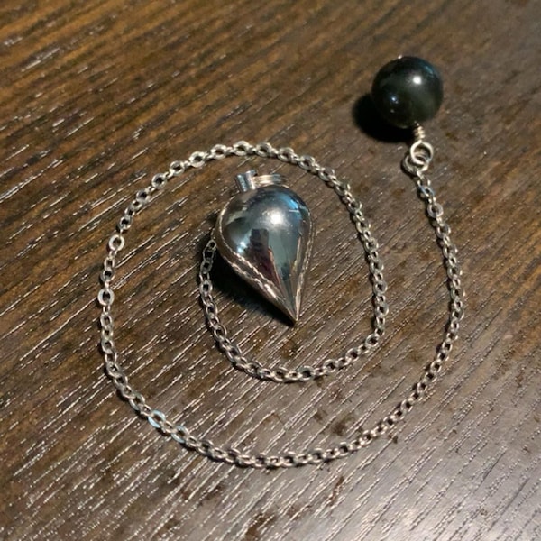 Silver Crystal Pendulum - Etsy