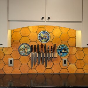 Handmade Ceramic Phases of the Moon Tile - Etsy