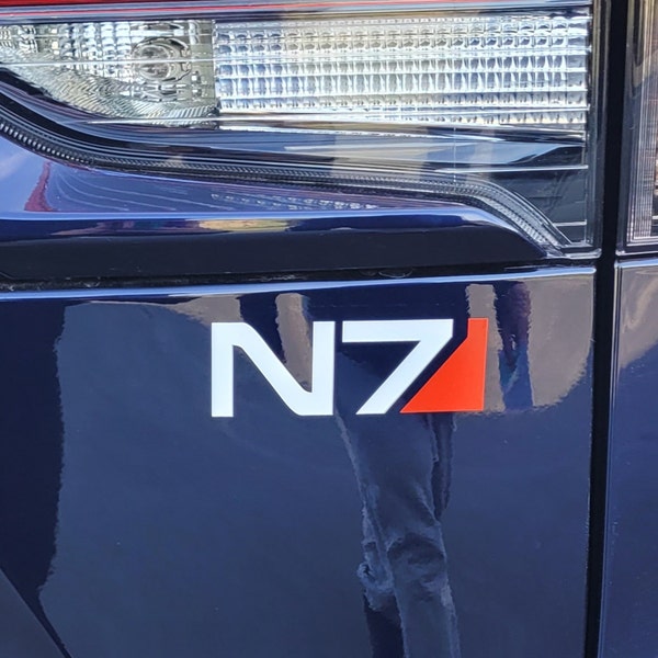 N7 Vinyl Decal, Mass Effect Car Decal With the N7 Logo - Multiple Color ...