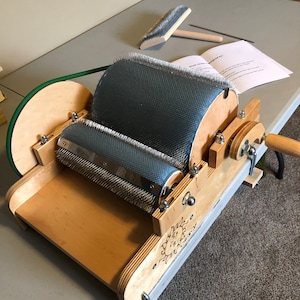 Carder for Wool Fiber Combing Cardings Blending Board 72 TPI Drum ...
