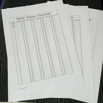 Weeks Dye Works Floss Inventory Tracker editable/printable PDF and ...