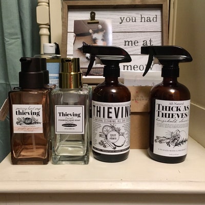 Thieves Cleaner Label Household Cleaner Spray Bottle Label All Purpose ...