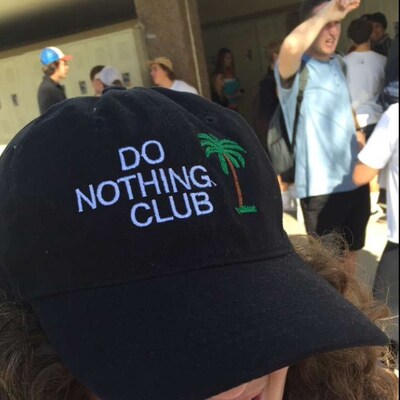 Do Nothing Club Black Hat W/white Letters and president on the Back - Etsy