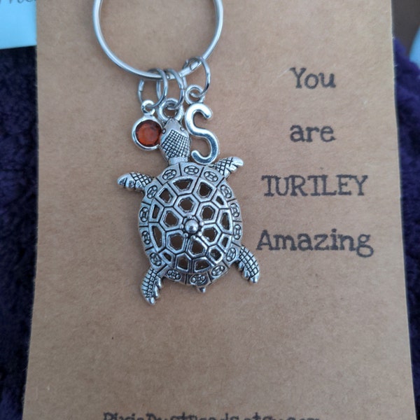 Large Turtle Keyring, Turtle Keyring, Turtle Keychain, Sea Life Keyring ...