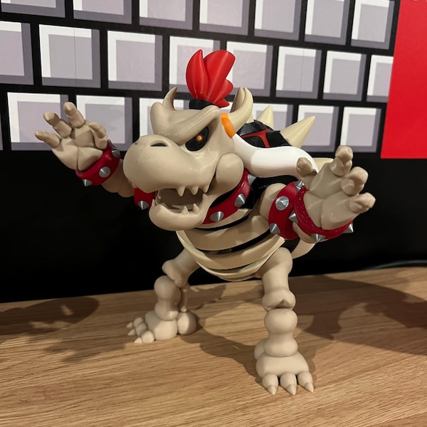 Epic 10” Dry Bowser – 3D Printed Skeleton King – Mario Collector’s Must ...