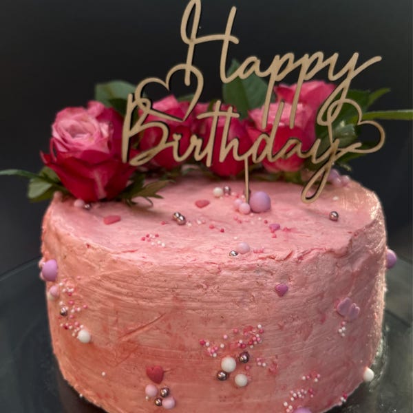 Happy Birthday Cake Topper Svg Vector Cake Topper File Laser Cut File Cake Topper File Happy