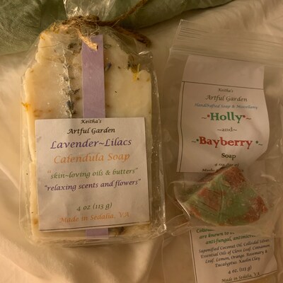 Lavender Lilac Calendula Soap, types of Lavender Spikes May Vary. 4 Oz ...