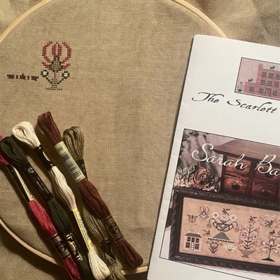 PLUM STREET SAMPLERS pink House Sampler Counted - Etsy