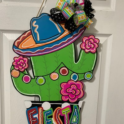 TEMPLATE Door Hanger: Fiesta Cactus - Etsy