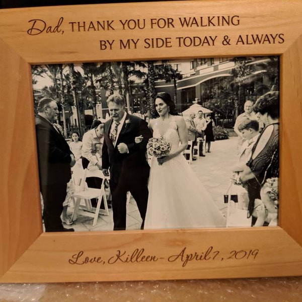 Personalized Father of the Bride Picture Frame by Lifetime Creations ...