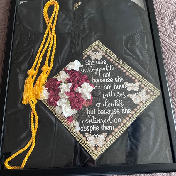 Printable Grad Cap Topper, DIY Graduation Cap Topper, She Was ...