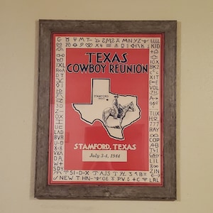 COWBOY Rodeo Poster Texas Cowboy Reunion 1930 Vintage Poster - Etsy