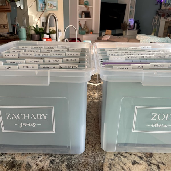 Personalized Kids Memory File Box: School Milestone Keepsake - Etsy