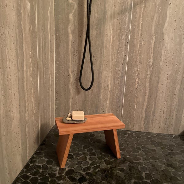 Hinoki Shower & Bath Stool, Made in Japan - Etsy