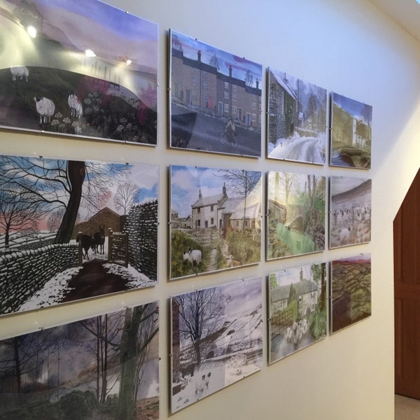 Art Print: "beck House Farm" -A3 Snow Scene Print, Wall Art, Snow ...