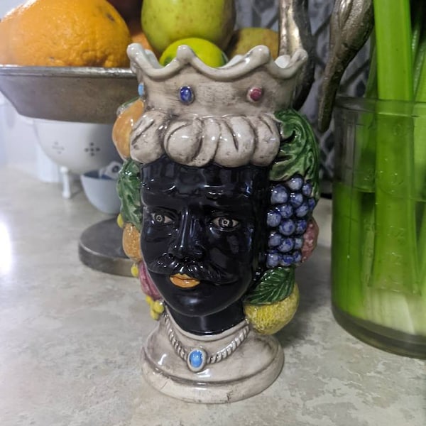 Sicilian Double Sided Head Vase - Etsy