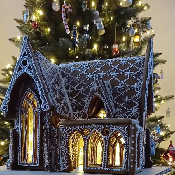 The Victorian Chateau | Gingerbread House Template - Etsy