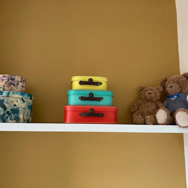 Personalized Pastel Suitcase Set: Decorative Storage Cases - Etsy