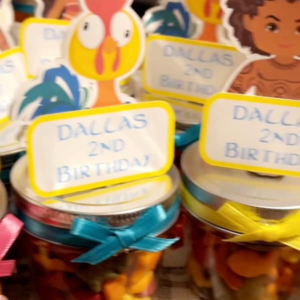 Moana Candy Favors Moana Candy Containers Personalized Moana Goodie Bag ...