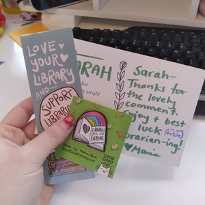 Support Public Libraries Enamel Pin Librarian | Etsy