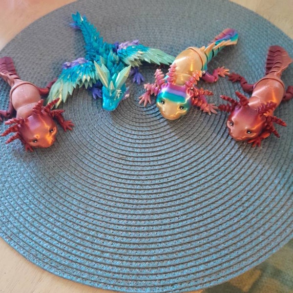 3D Printed Dragon, Dragon and Egg, Flying Serpent Dragon | Sensory Toy ...