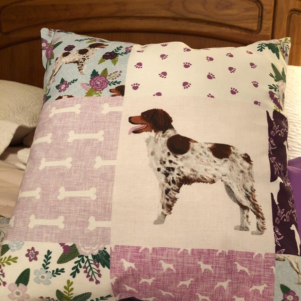 Brittany Spaniel Fabric-brittany Spaniel Pet Quilt C Dog Cheater Quilt ...