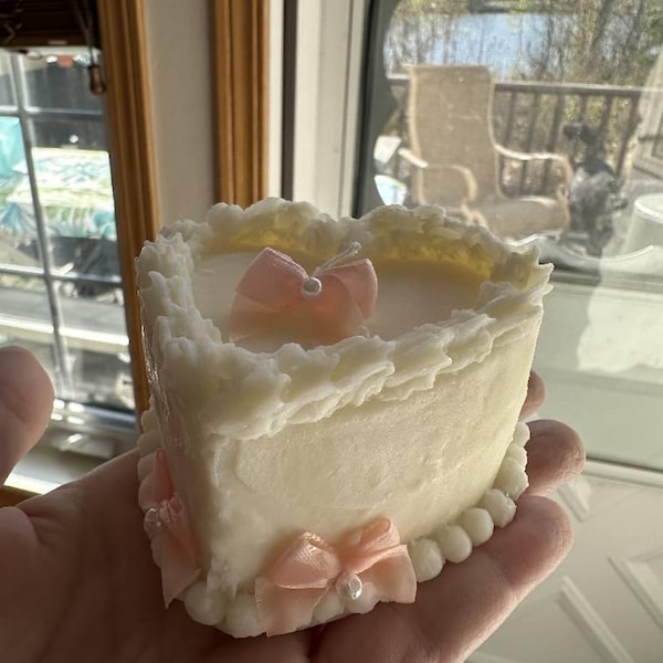 Coquette Cake Candles With Bows - Etsy