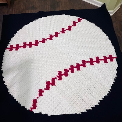 Baseball Afghan C2C Crochet Pattern, Written Row Counts, C2C Graphs ...