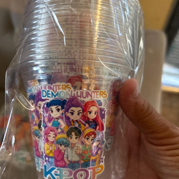 Kpop Soda Pop - Demon Hunters - Party Plastic Cups - Kpop Birthday ...