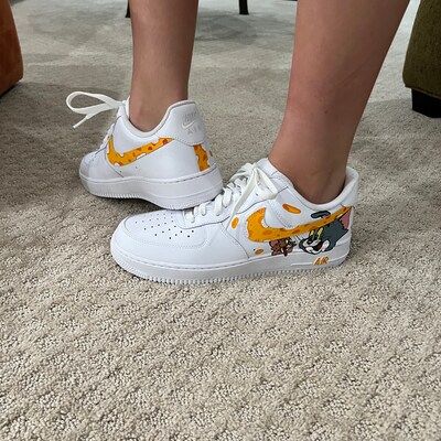 Cow Design Nike Air Force 1 Black Check Cow Print Custom Cow Air Forces ...