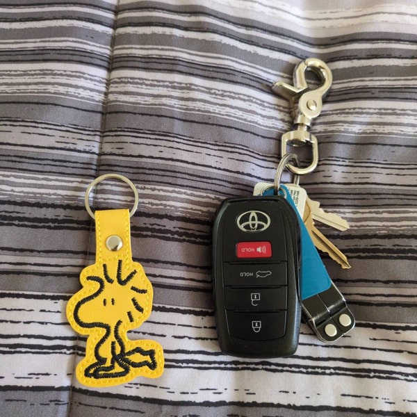 Peanuts Snoopy Woodstock Embroidered Key Fob - Etsy