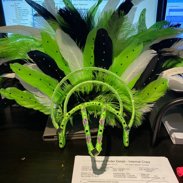 Carnival/samba Custom Mohawk Headpiece Frame Design - New Design ...