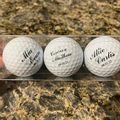 3 Custom Design Golf Balls, Pack of 3 Personalized Golf Balls. Add ...
