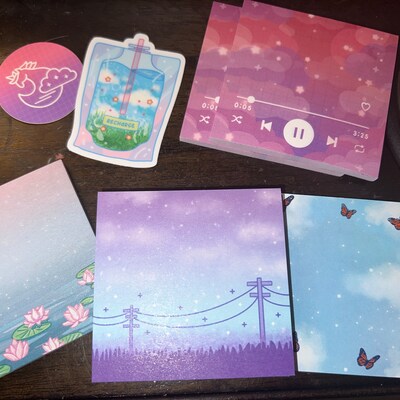 Sunset Music Player Aesthetic Sticky Note - Etsy