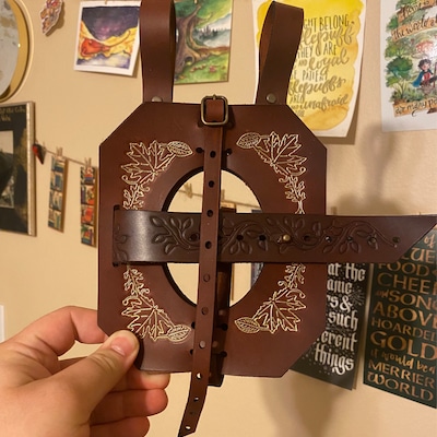 Book Holder Larp Leather Book Bag Book Lover Gift Waist Book Holster ...