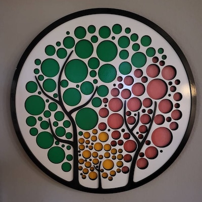 Wall Art 3D, Landscape Tree SVG, File for Cricut, Layered Tree Svg ...