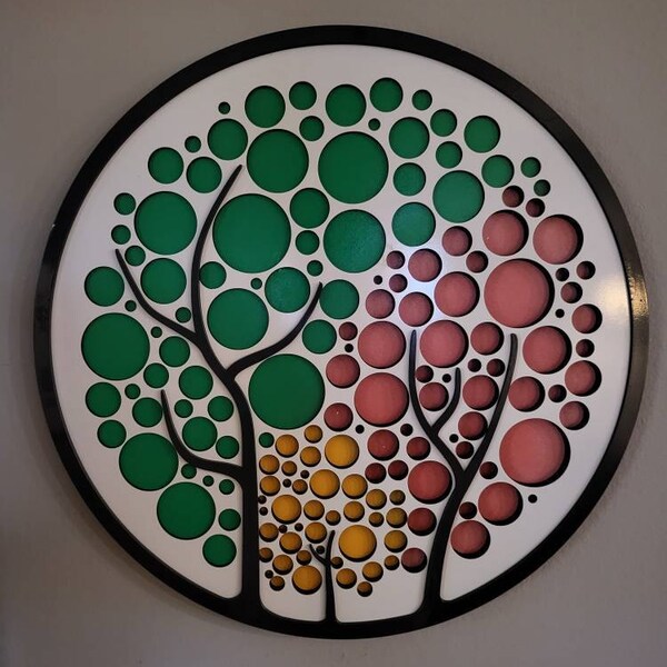 Wall Art 3D, Landscape Tree SVG, File for Cricut, Layered Tree Svg ...