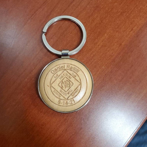 Personalized NA Birthday Token Key Tags, Narcotics Anonymous Key Ring ...