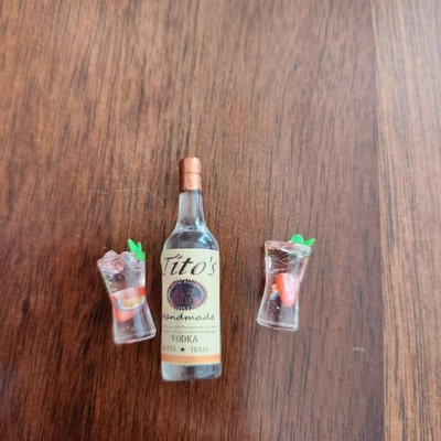 Vodka PINK Miniature Liquor Bottle Charms With Hooks for Keychains ...