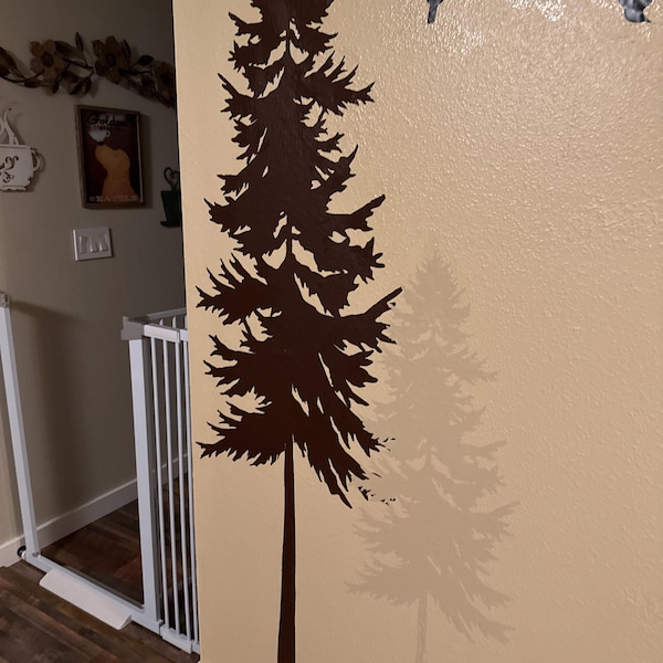 Fir Tree Wall Decal | Tree Wall Art | Nature Decor | Listing is for ONE ...