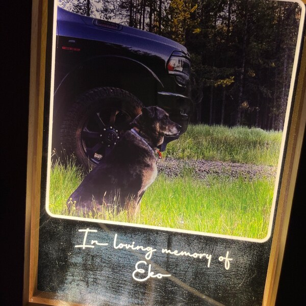 Acrylic Picture Frame With Light, Personalized Stand, Christmas Gifts ...