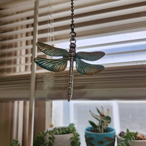 Dragonfly Ceiling Fan Pull, Light Pull Chain, Antique Silver With ...