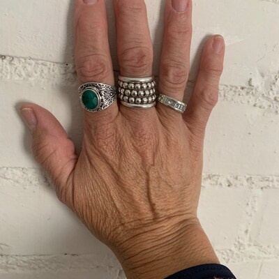 STACKING RINGS, Two Sets of Sterling Silver Stacking Rings, Everyday ...