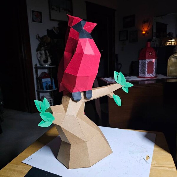 DIY Papercraft 3D Fawn On Rock PDF, Plantilla SVG para crear Deer Low ...