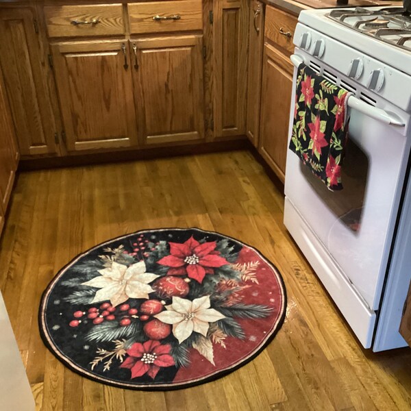 Christmas Rug, Christmas Ornament Rug, Merry Christmas Rug, Christmas ...