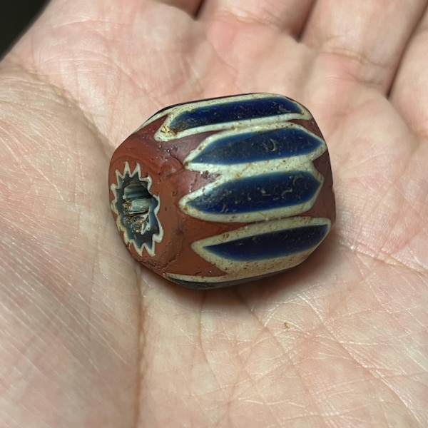 Rare Ancient Indonesian Palangi (rainbow) Jatim (400 BC-1000 AD) Bead ...