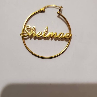 Name Hoop Earrings Silver Hoops Gold Hoop Earrings - Etsy