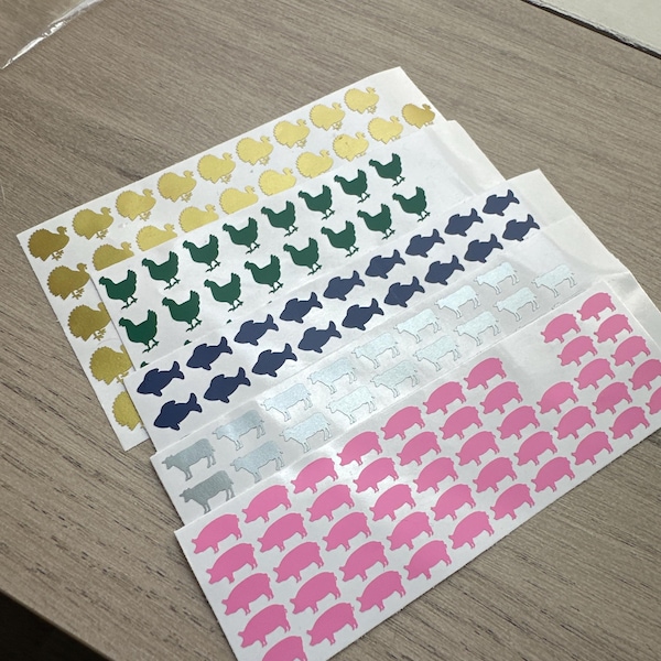 Set of 50 Meal Decal, Meal Stickers, Menu Stickers, Wedding Meal ...