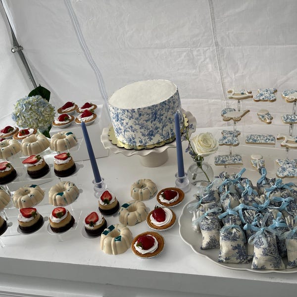 Toile De Jouy Baby Shower Decorated Cookies,french Toile Themed Baby ...